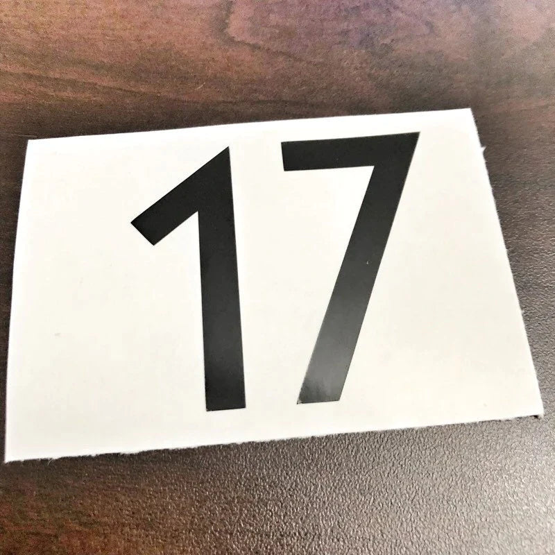 Custom number decals – Duchi Designs