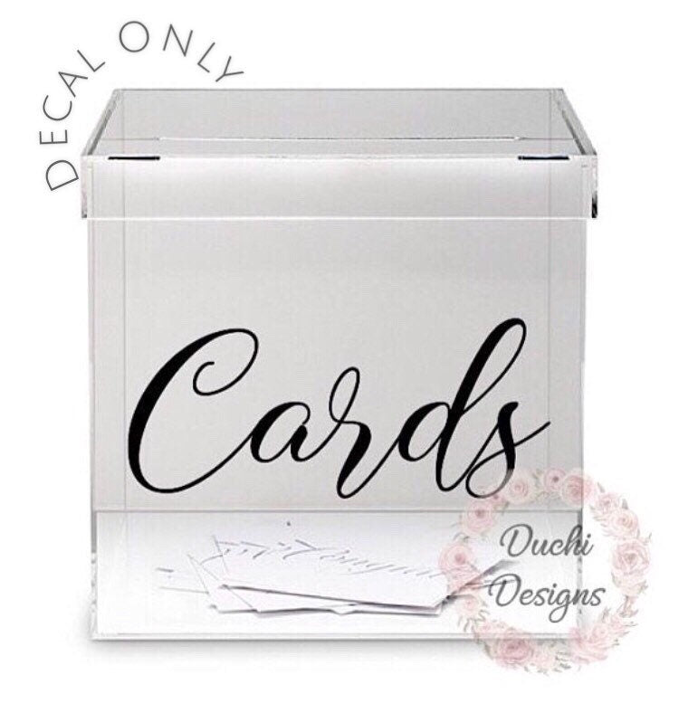 Wedding Card Box Decal – Duchi Designs