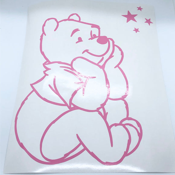 Winnie the Pooh Decal Winnie the Pooh with Stars Car Decal Pooh Bear Duchi Designs