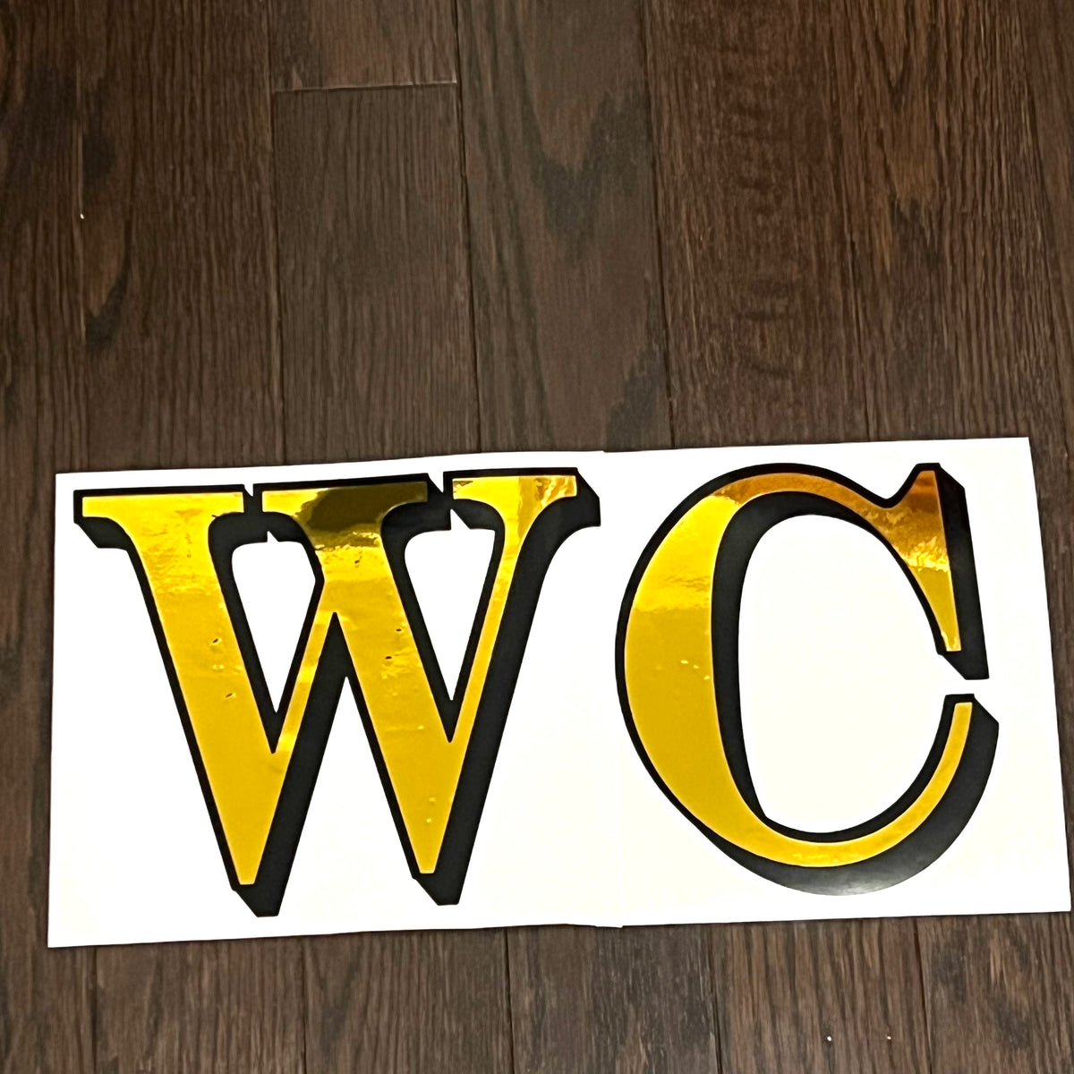 WC Gold Leaf Lettering for Bathroom Door – Duchi Designs